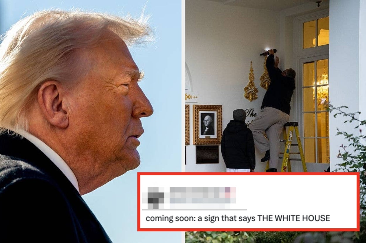 Donald Trump just added another tacky sign to the White House