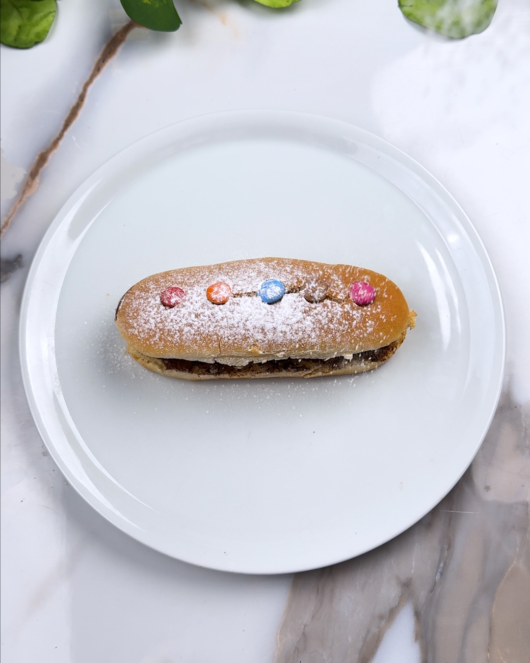 Delicious hot dog with candy details