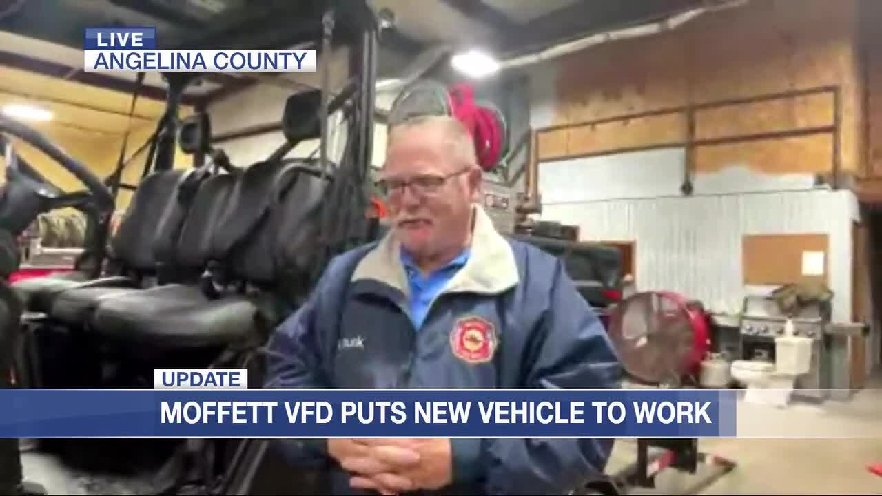 Moffett Volunteer Fire Department puts new vehicle to work