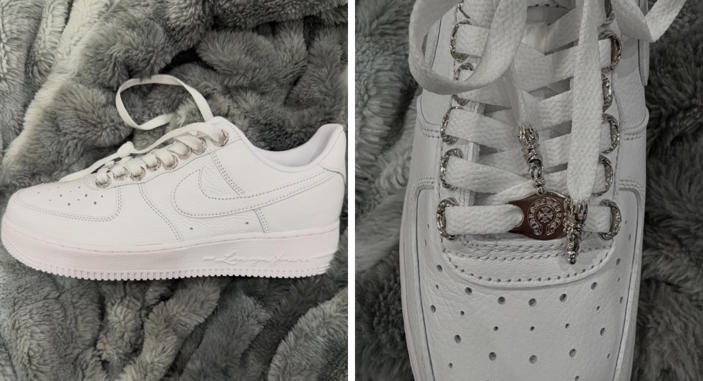 A Chrome Hearts x Nike Air Force 1 with Drake's Nocta line has emerged
