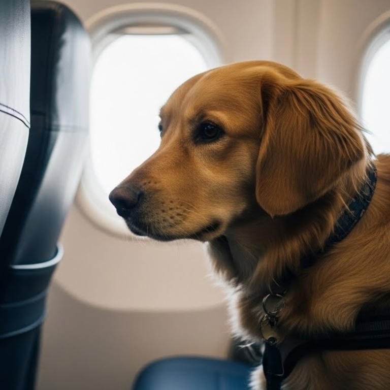 Which pets can travel with you on a plane and under what conditions