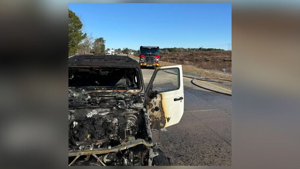 Vehicle fire causes traffic on Hwy 544