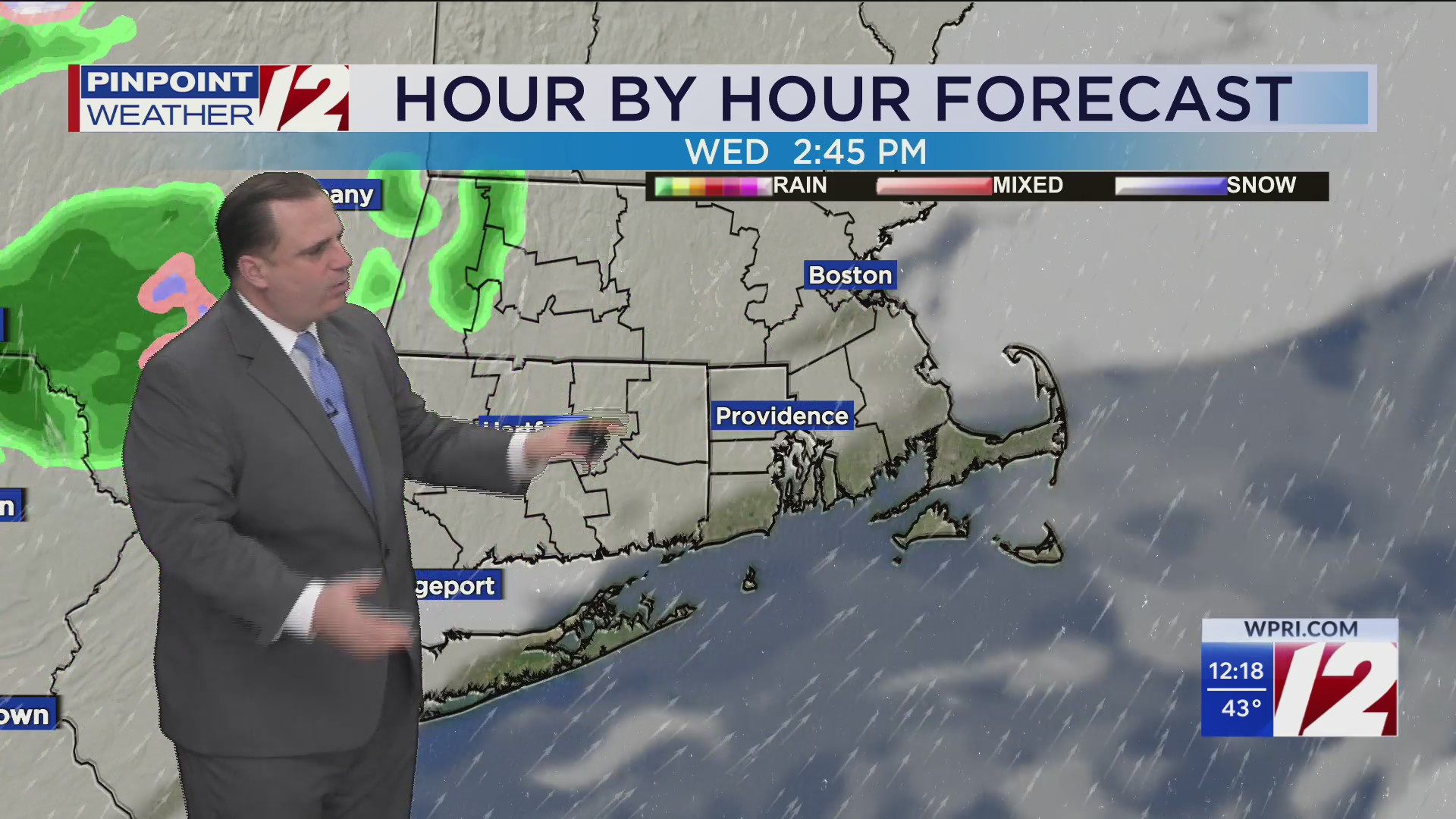 WPRI 12 weather forecast for 1/13/26: Dry today; showers tonight
