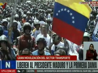 Venezolanos del sector transporte marchan para exigir la liberación del ...