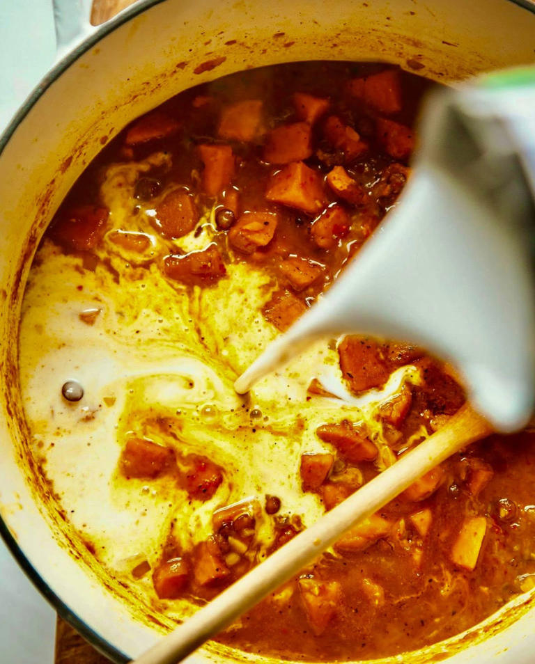 Creamy sweet potato soup