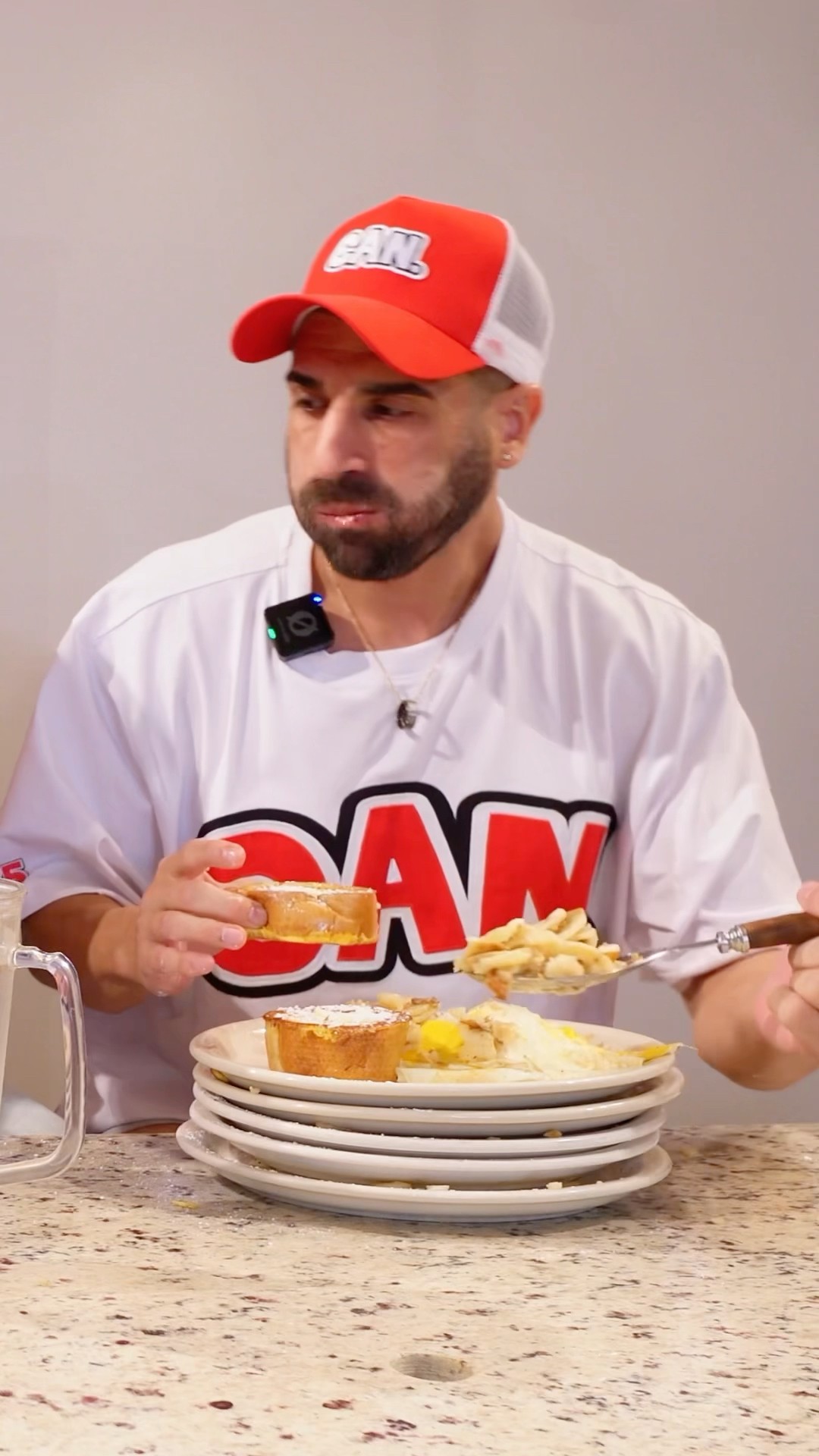 Trying to Beat 2 College Athletes in a Breakfast Challenge