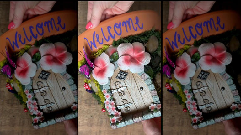 Turn any plant pot into an adorable fairy house with a Dollar Tree DIY