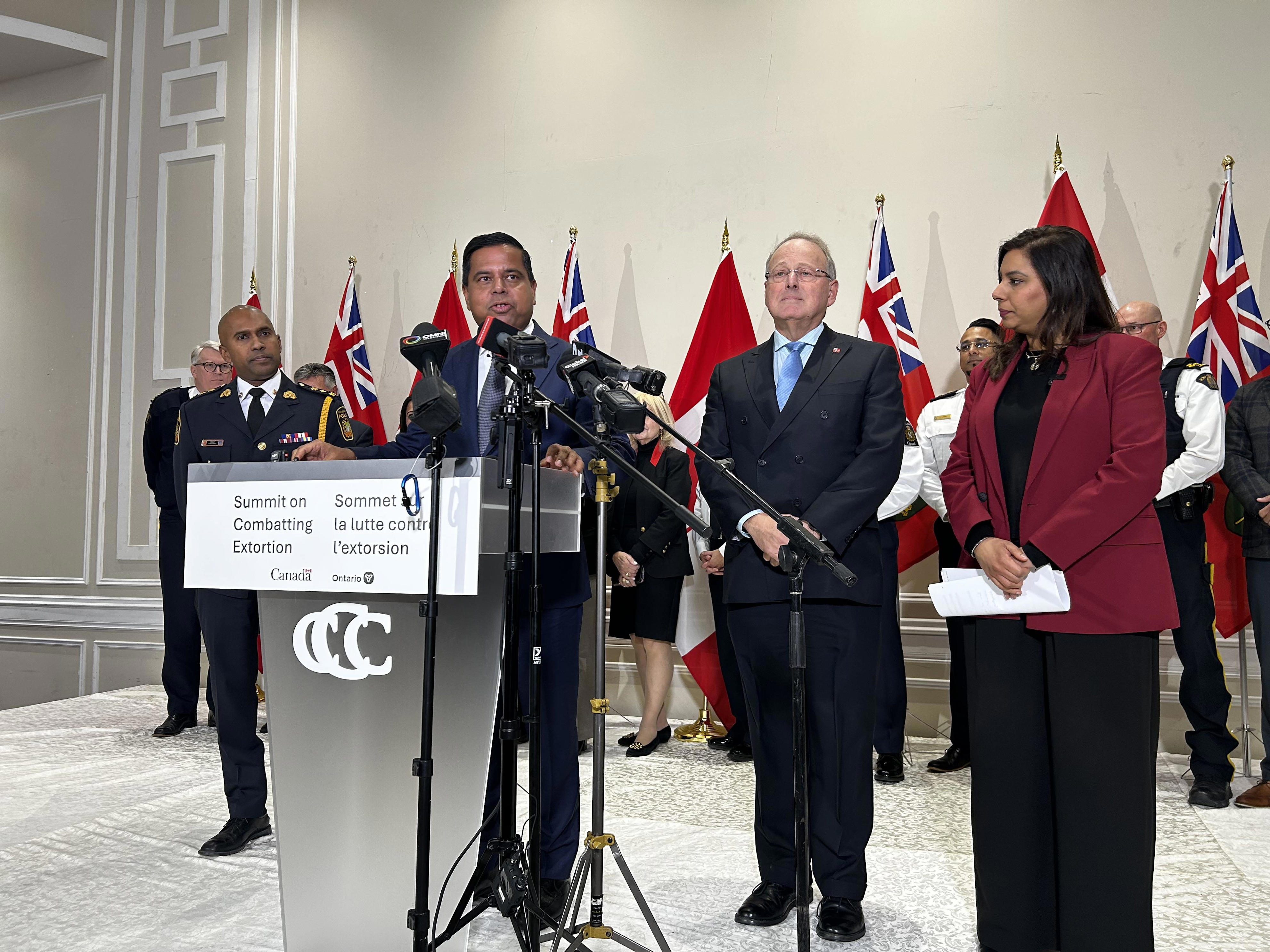 Sommet sur l’extorsion : Ottawa offre 1 M$ à la police régionale de Peel