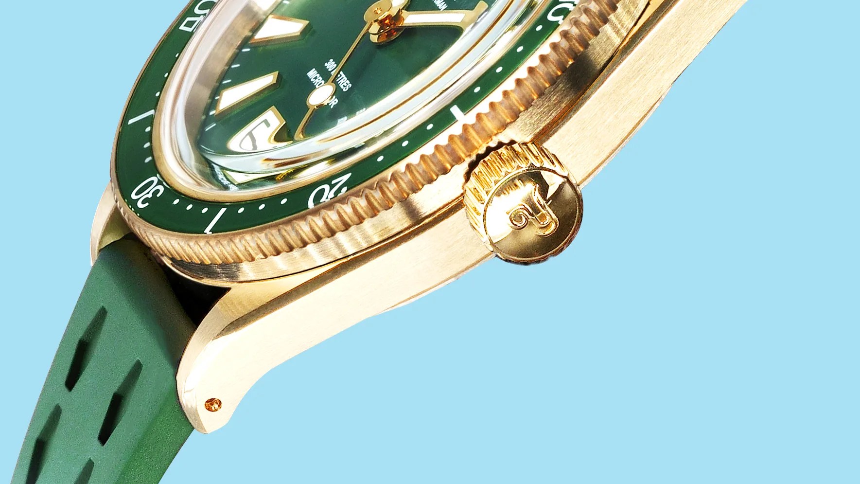 This ultra-thin retro dive watch gets a gorgeous material makeover