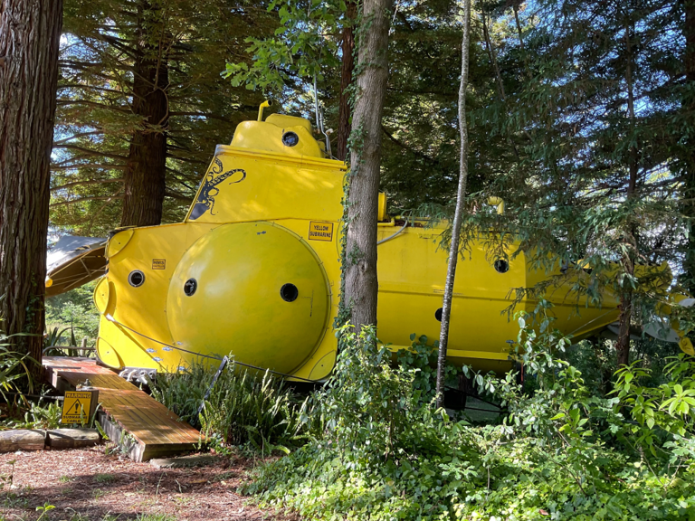 Couple builds Beatles-themed yellow submarine Airbnb