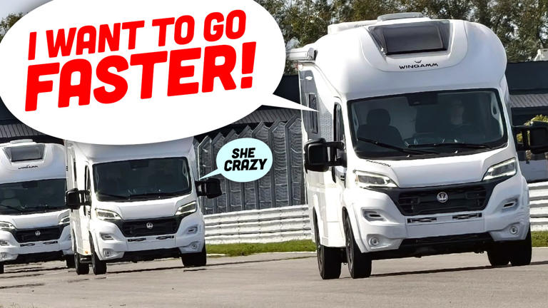 I'm going to race a motorhome around a track and then visit one of ...