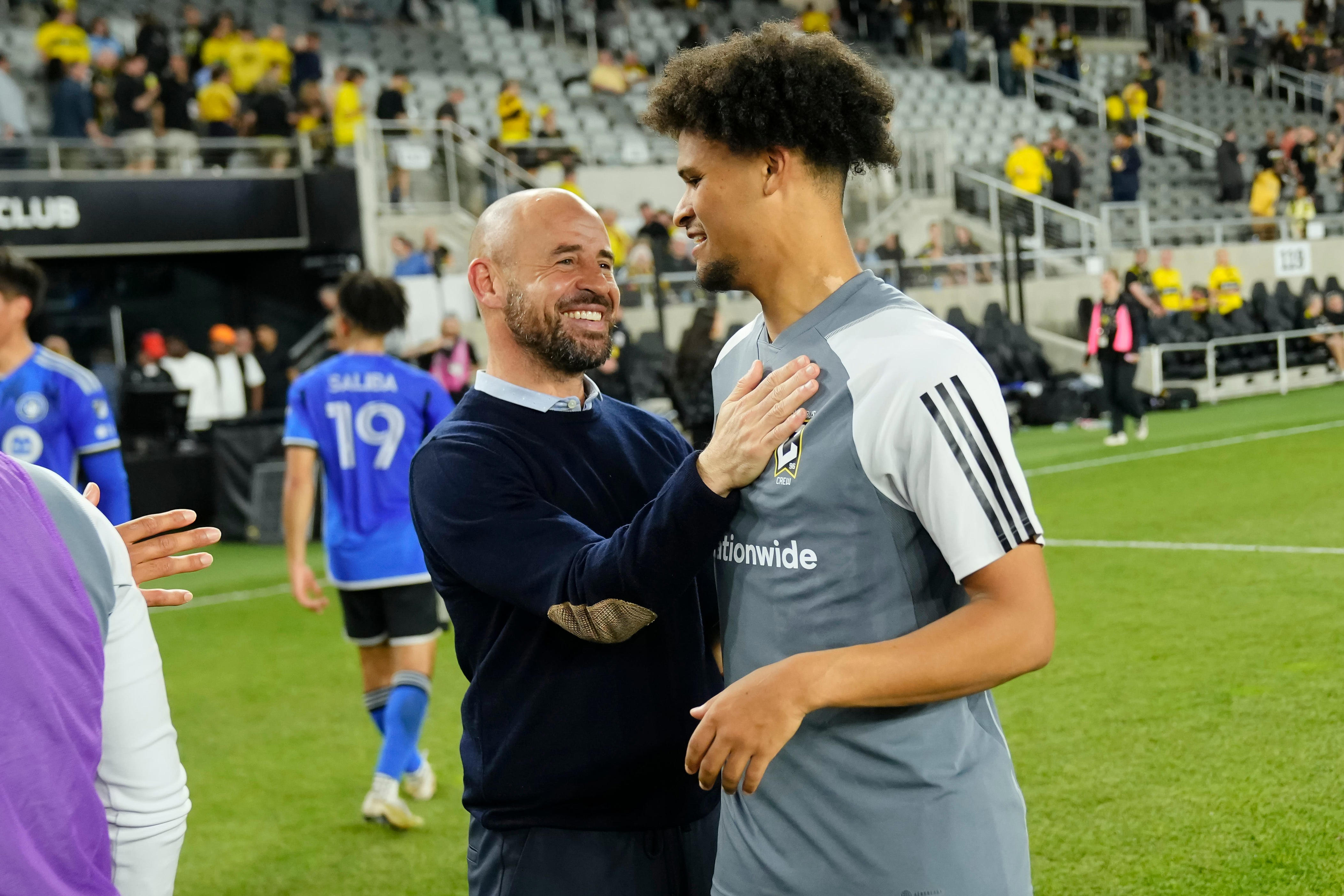 Who is Laurent Courtois, the Columbus Crew interim head coach?