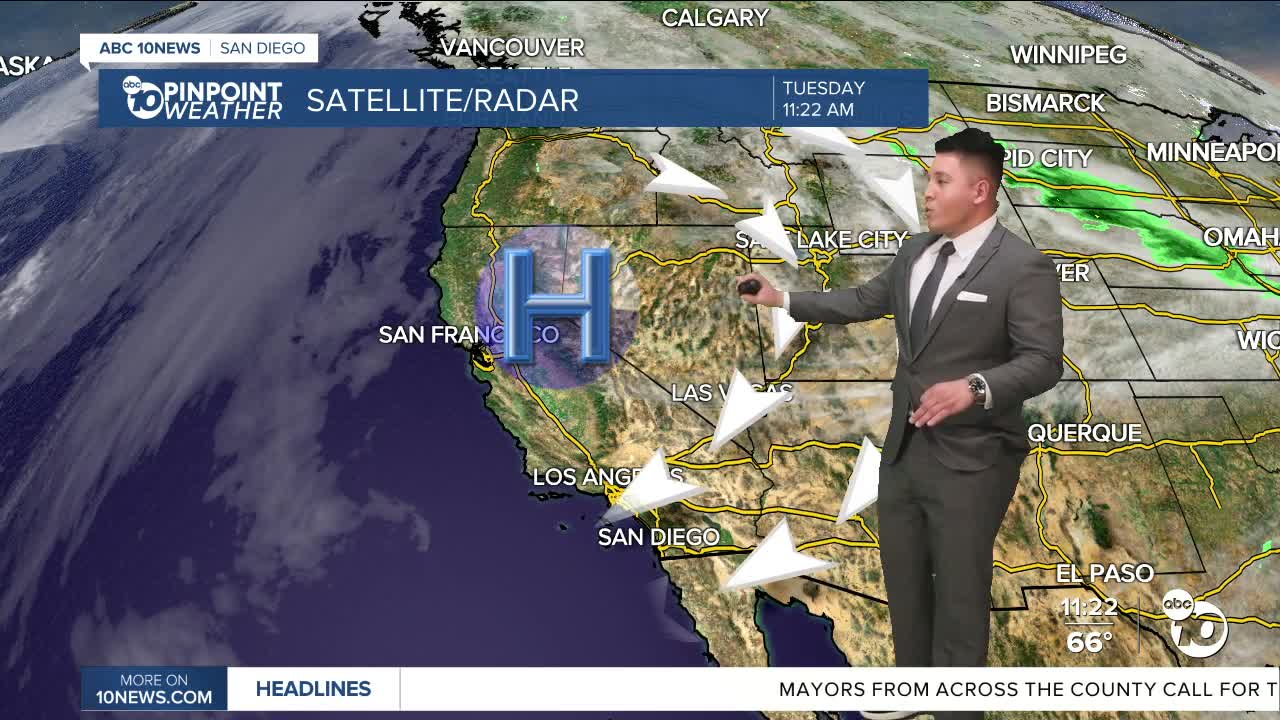 ABC10 Pinpoint Weather with Gabe Salazar: Temperatures climb to the 80s ...