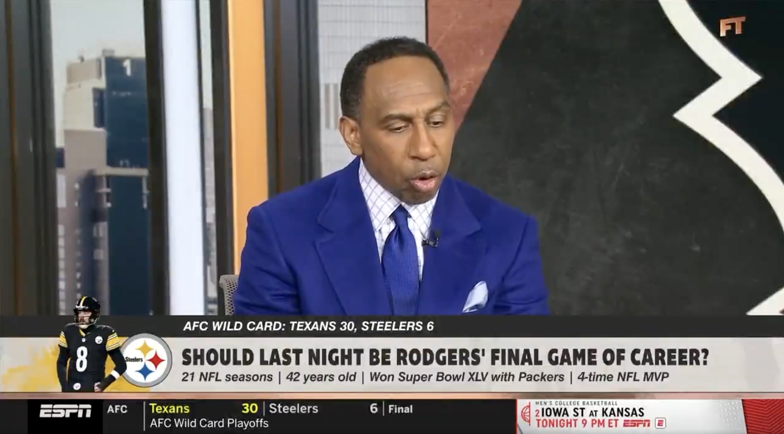 Watch: Stephen A Smith awkwardly backpedals after lauding the ...