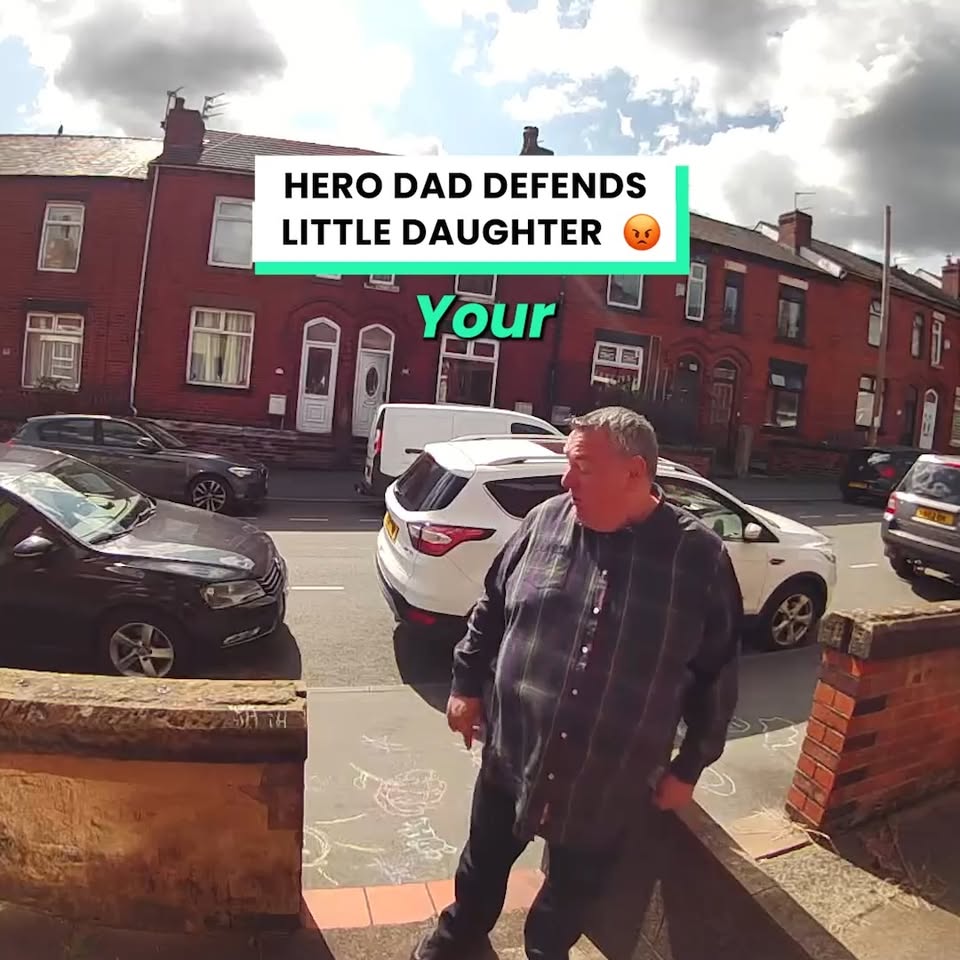 Hero dad defends little daughter