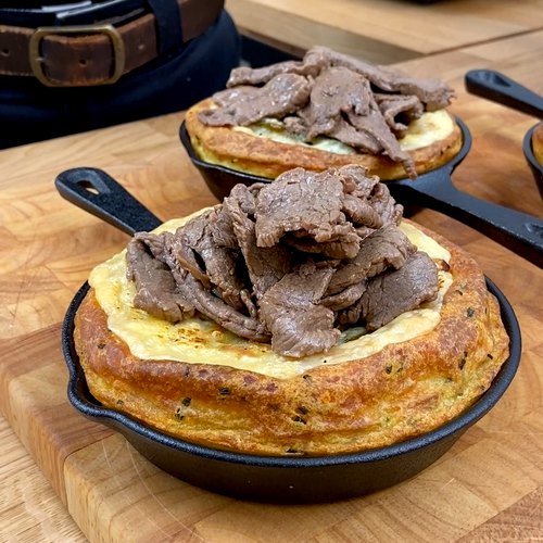 Cheesesteak potato pies