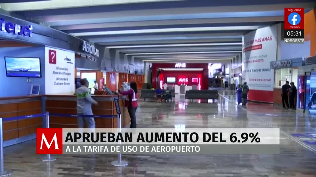 Aprueban aumento del 6.9% a la tarifa de uso del aeropuerto