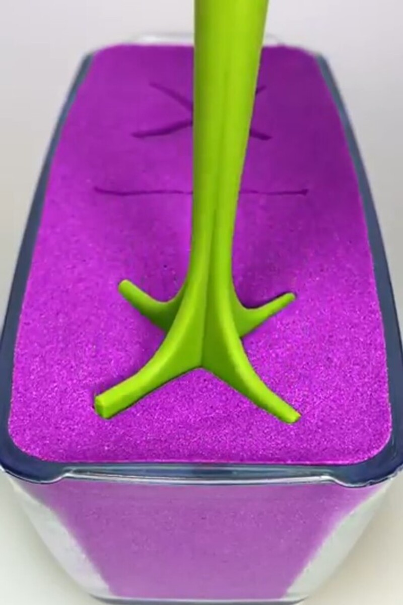 Green Tool Pull Through Purple Sand