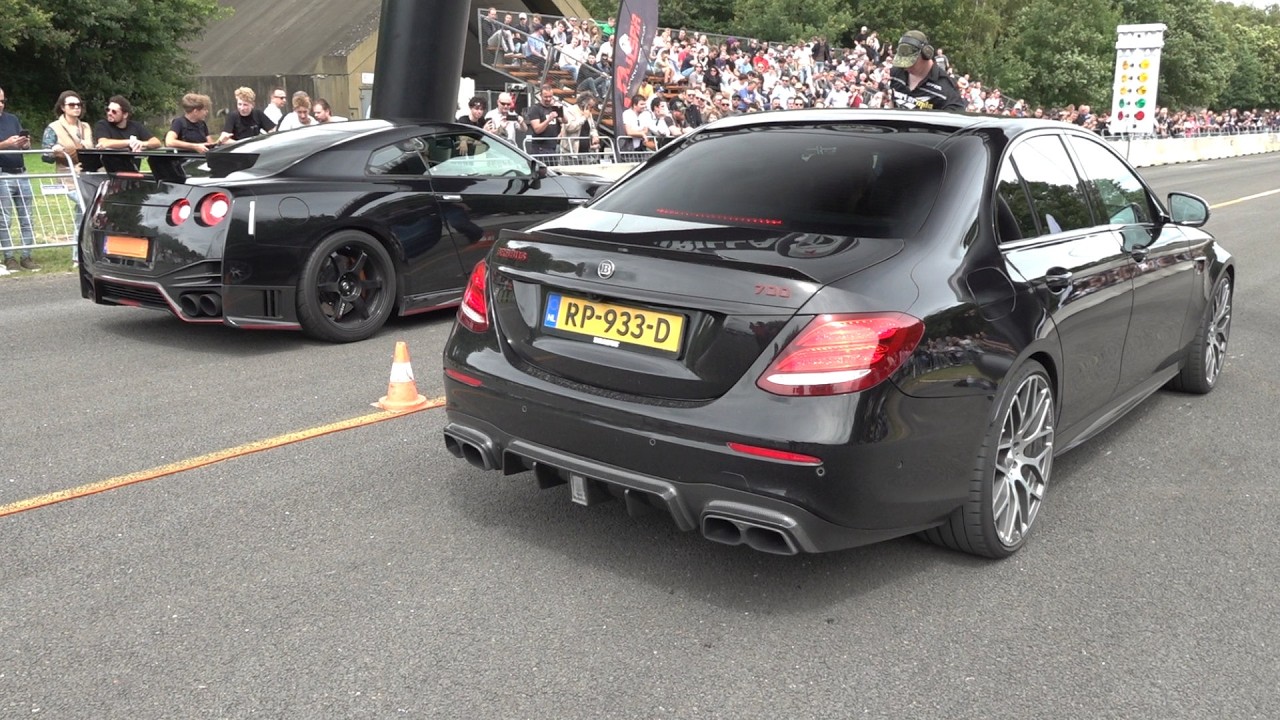 Ultimate drag race with GT-R RS3 and Brabus