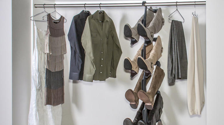 The smart item you can use to double your shoe storage in a small closet