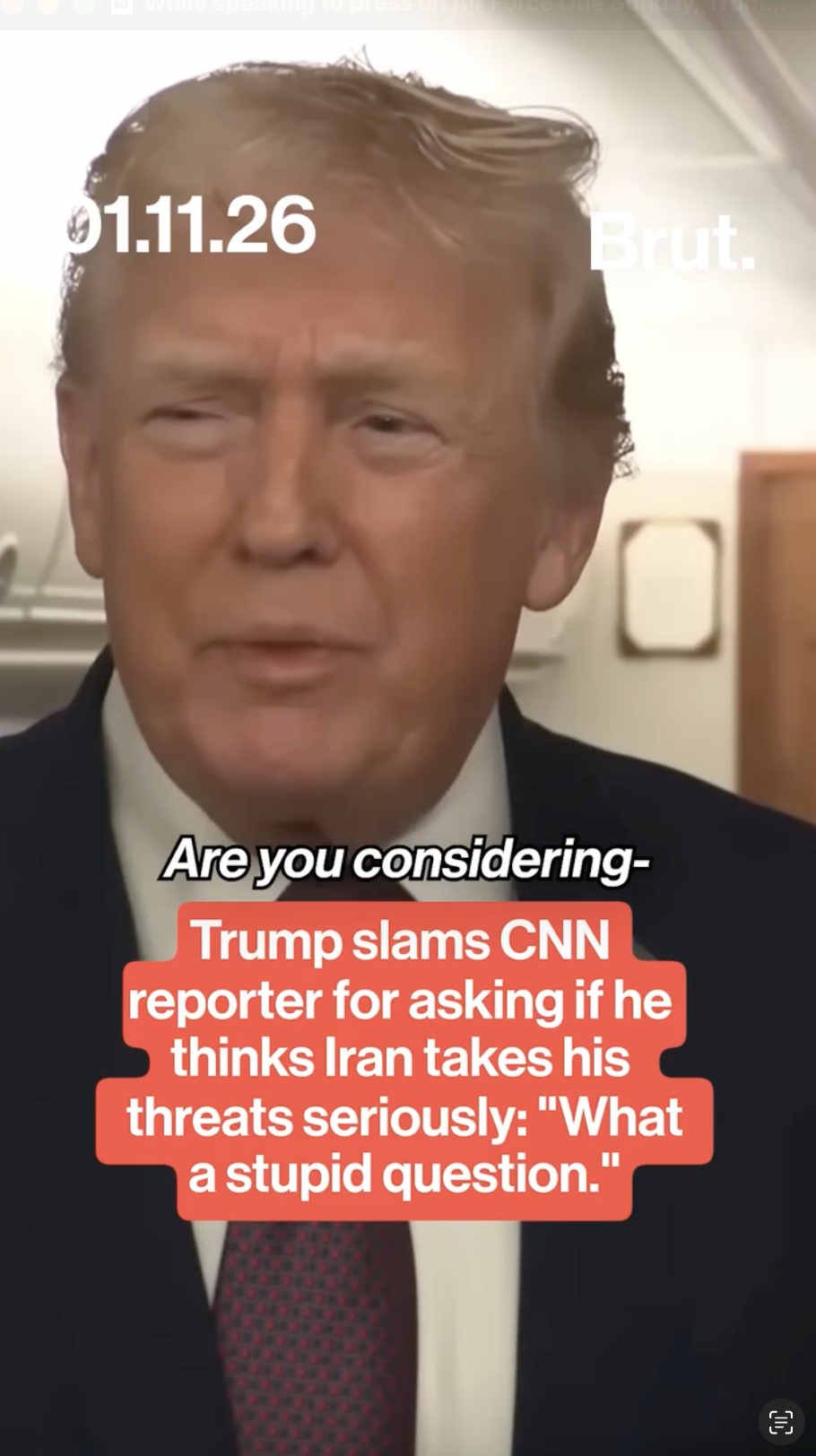 Trump slams CNN reporter for asking if he thinks Iran takes his threats ...