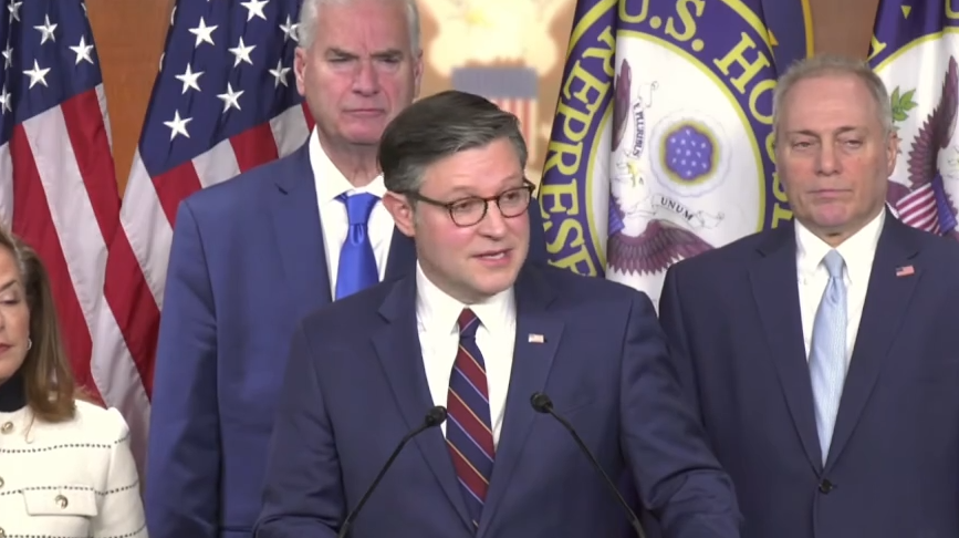 'We're excited': Mike Johnson calls for a celebration over Republican ...