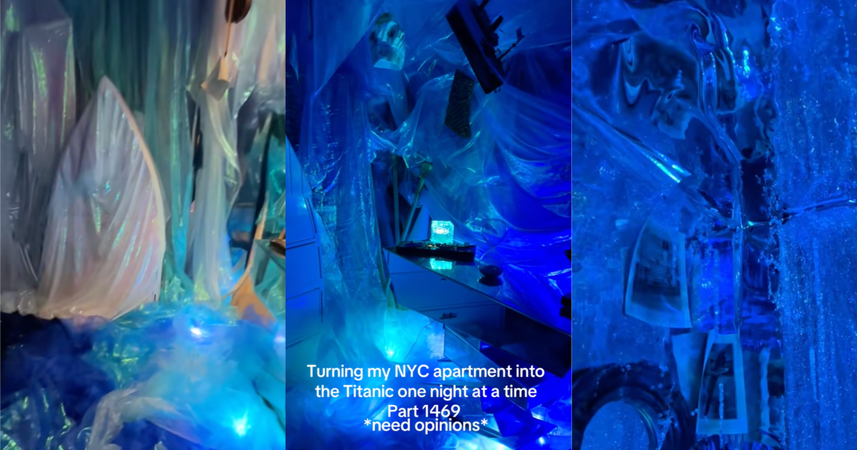 An apartment-dweller is renovating her place to look like the Titanic ...