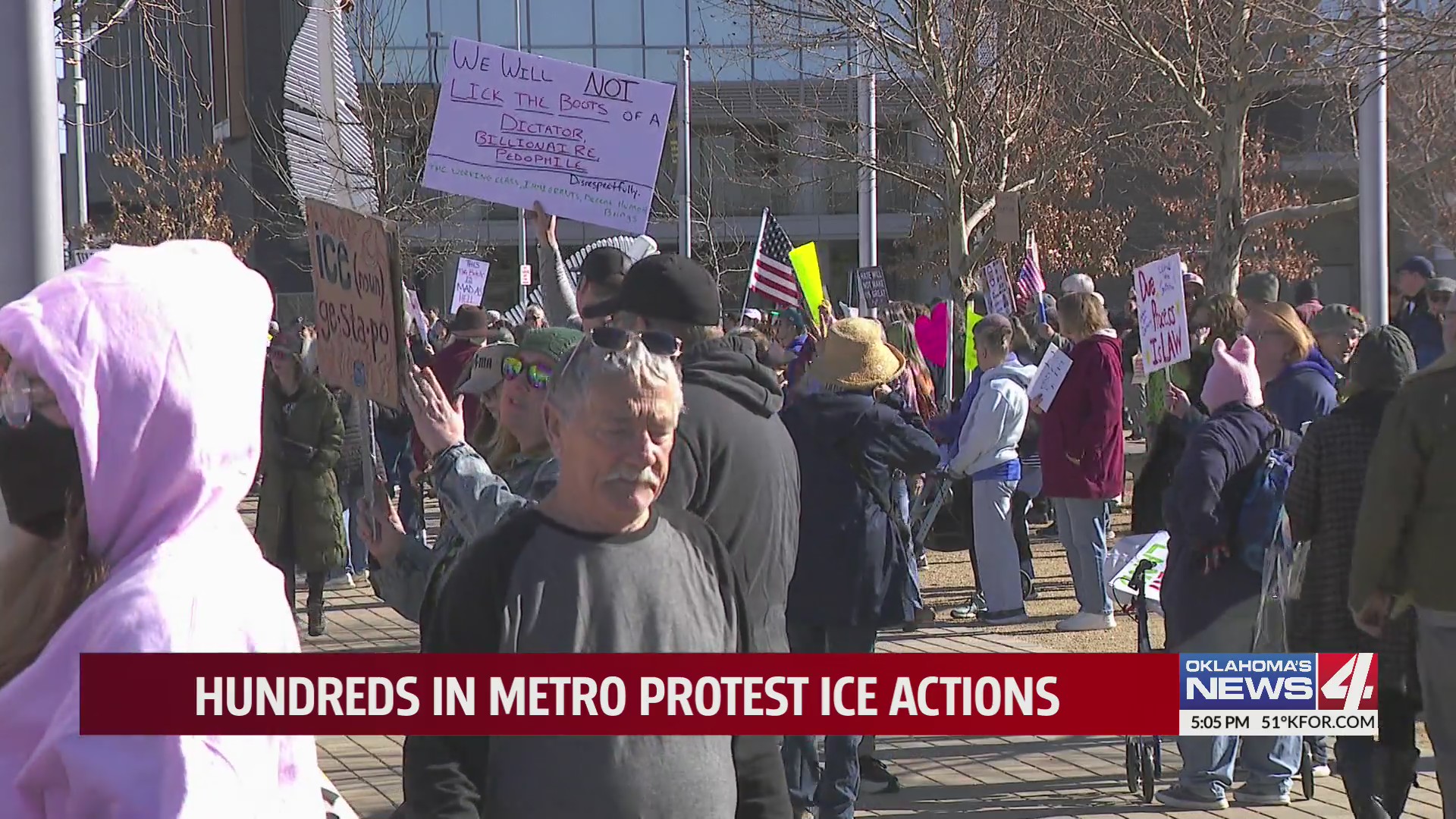 Hundreds protested in the metro area on Sunday