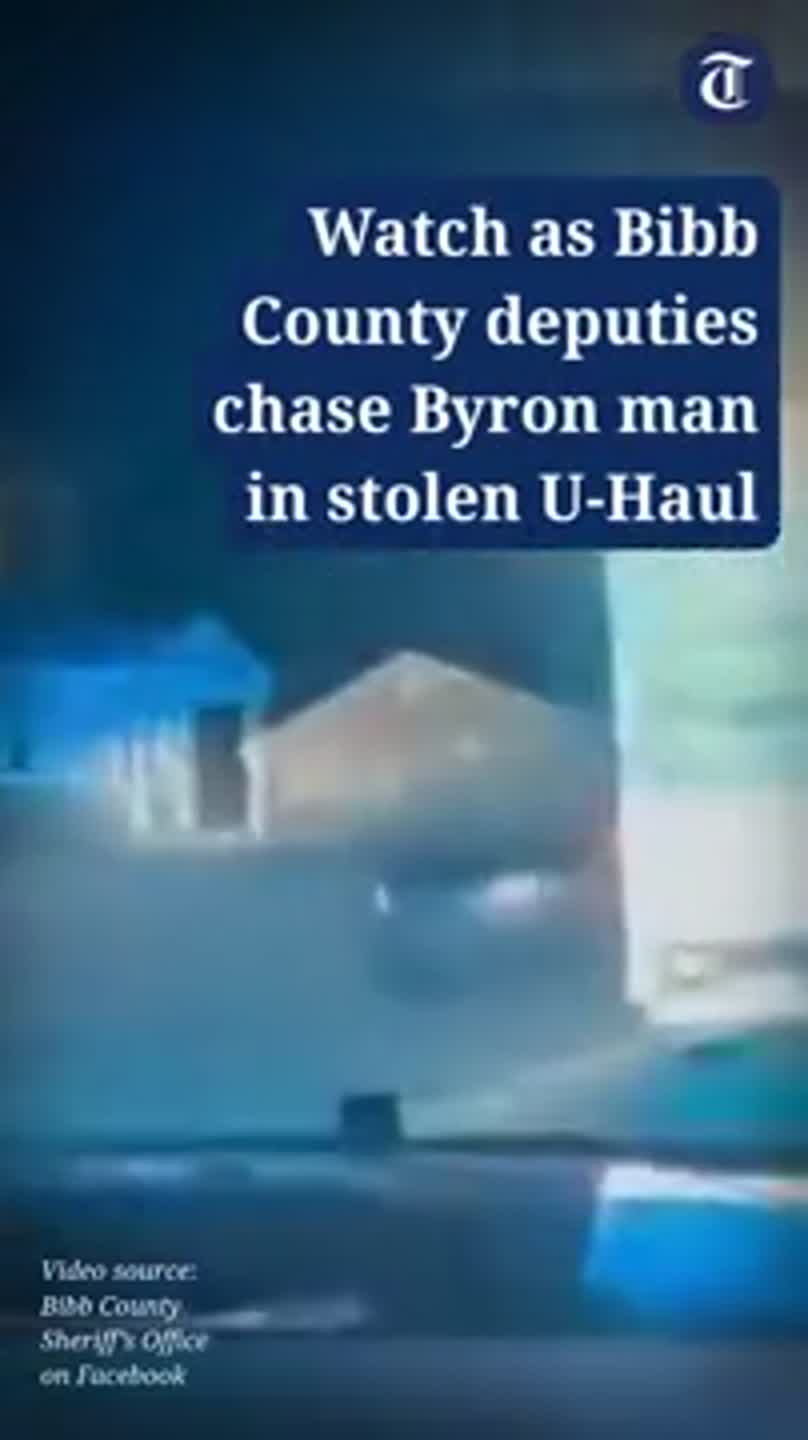 Watch as Bibb County deputies chase Byron man in stolen U-Haul