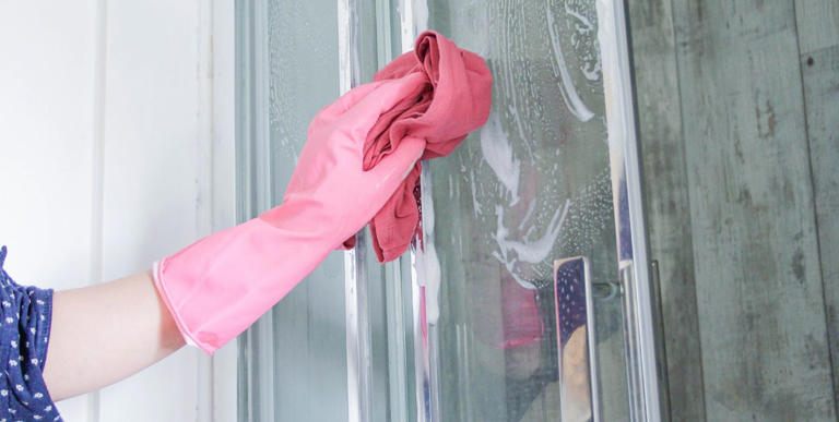 How to clean a glass shower door to keep grime at bay