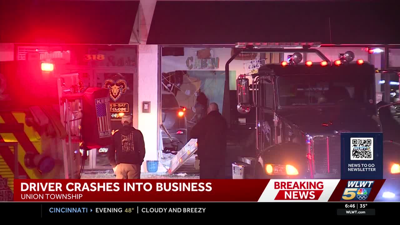 Car crashes into tattoo shop in Union Township after medical emergency