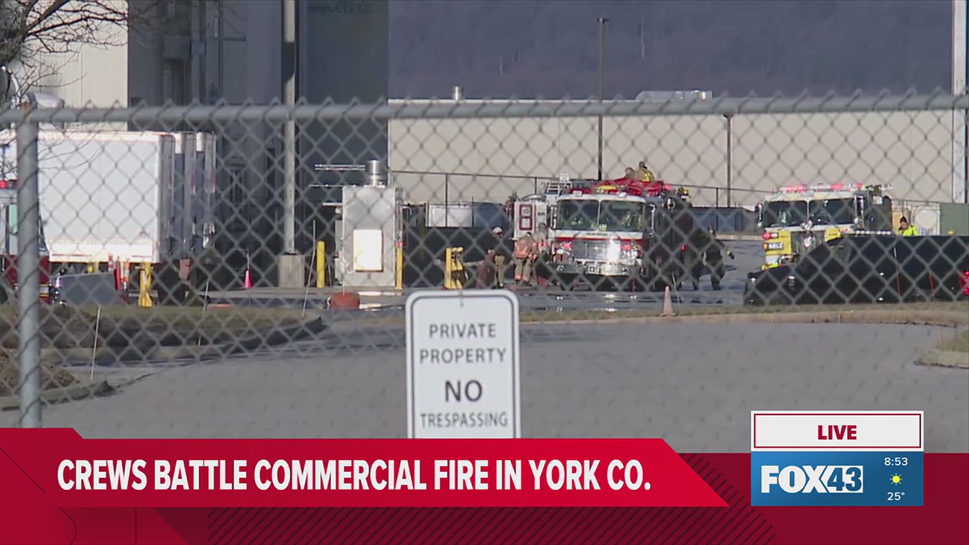 Fire reported at Starbucks roasting facility in York