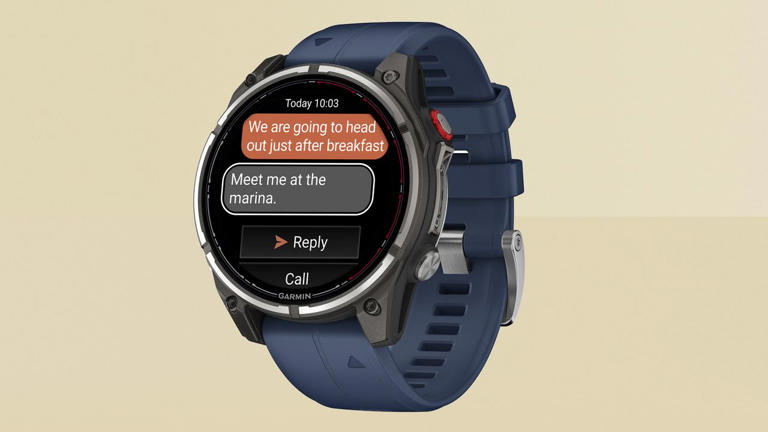 Garmin just gave its marine smartwatch satellite calling (and a split ...