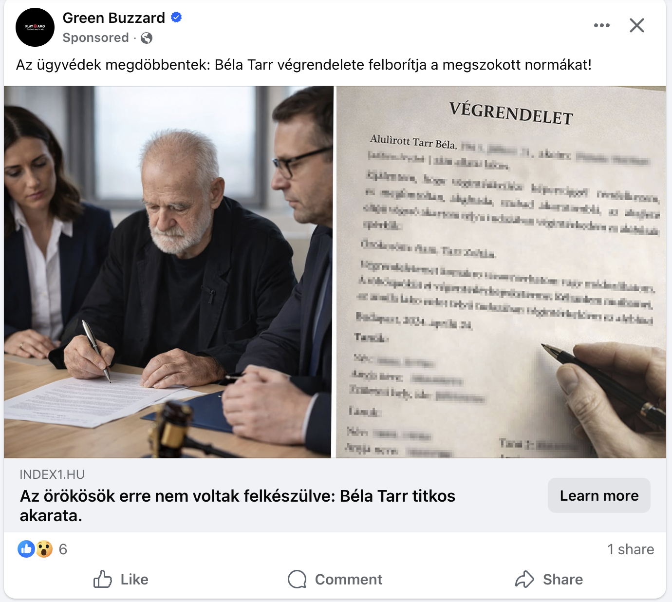 660 milliós vagyont hagyott a gyerekeire Tarr Béla egy Facebookon futó ...