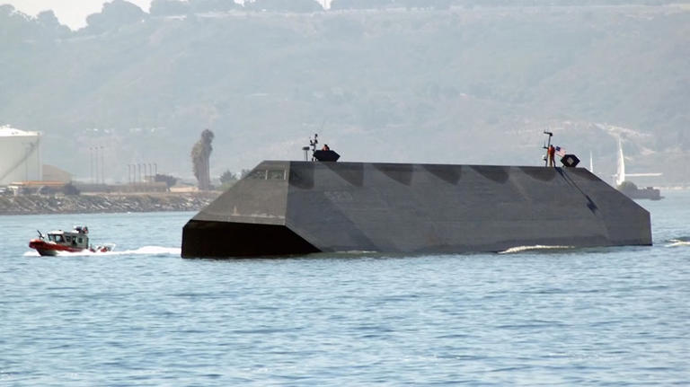 This jet-inspired experimental stealth ship was built in secret 40 ...