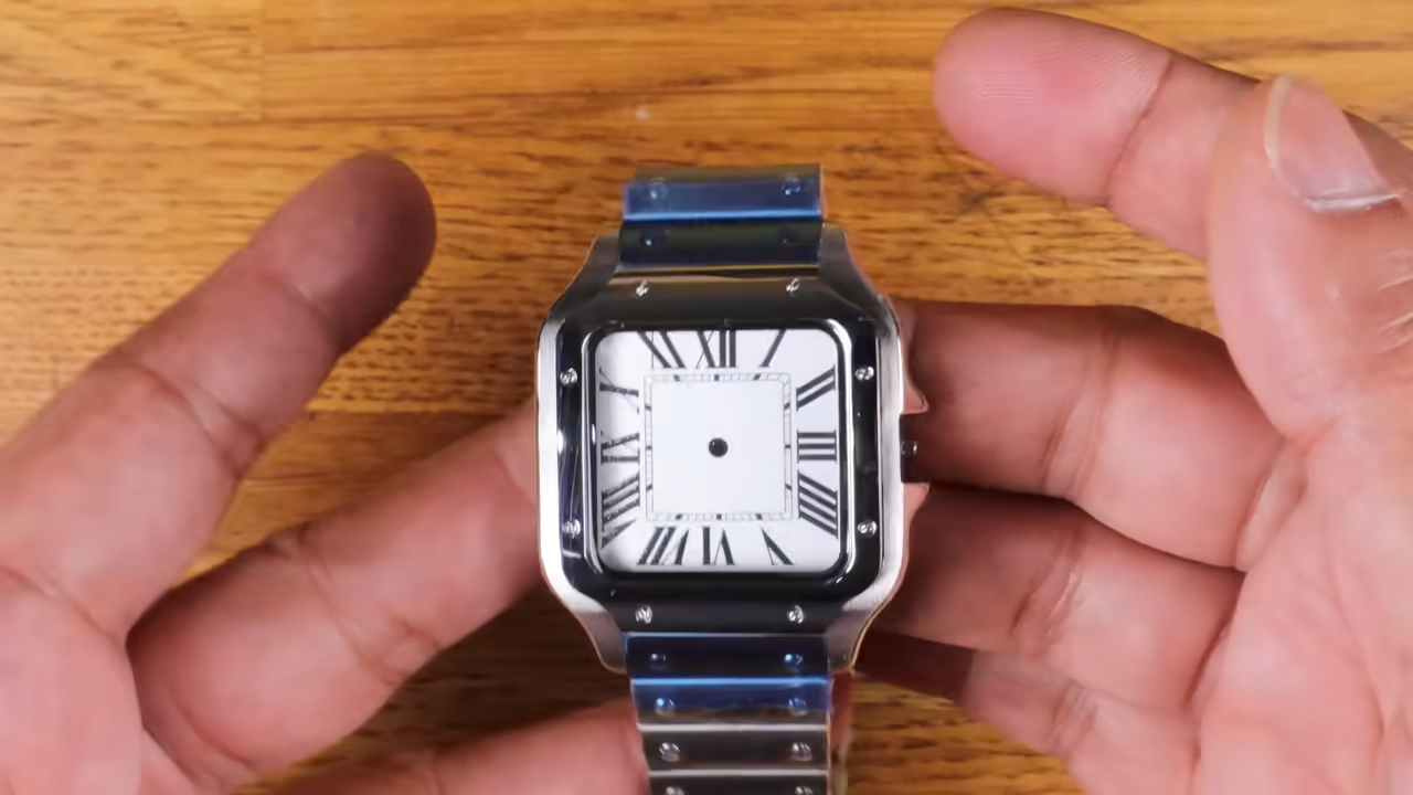 What it takes to create a custom Cartier Santos–style watch