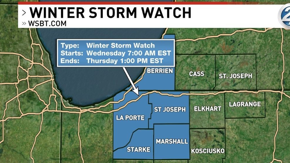 Mild weather Tuesday gives way to winter storm watch starting Wednesday