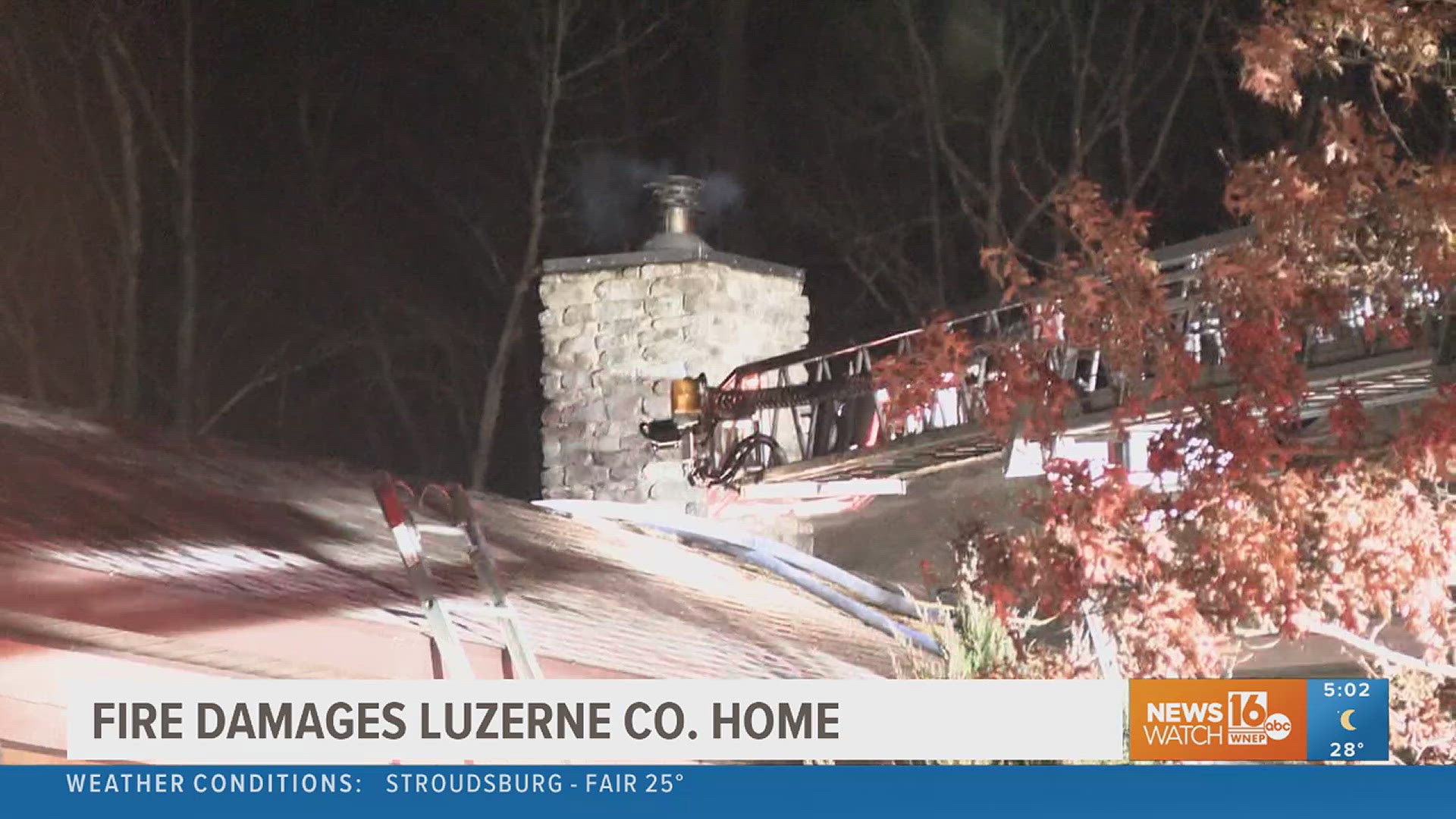 Fire damages Luzerne County home