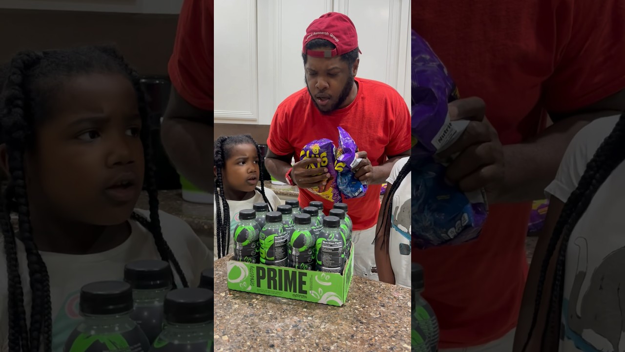 A thief steals Dad’s Prime drink