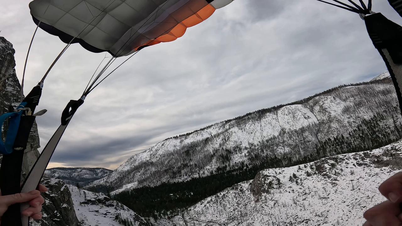 Ski base jump at Lover's Leap