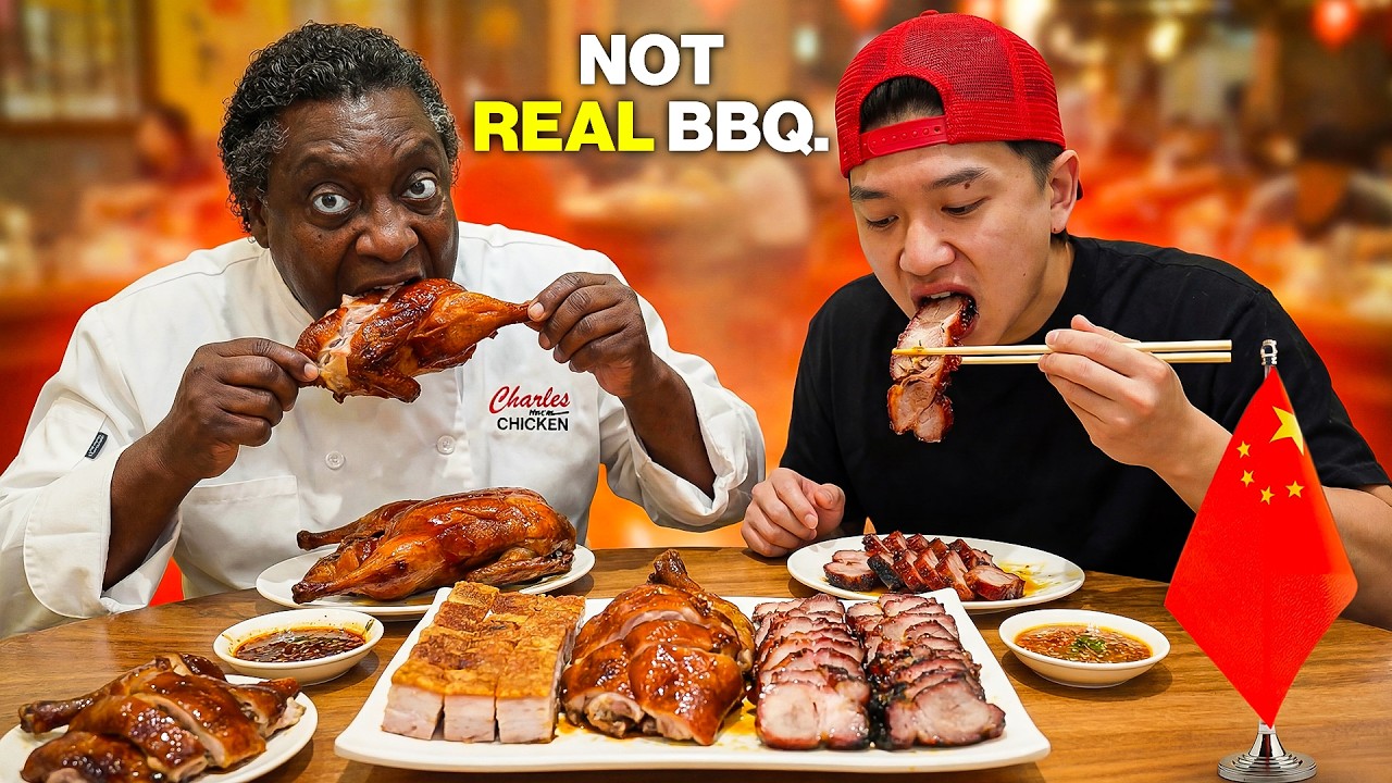 Black chef tries Chinese BBQ for the first time