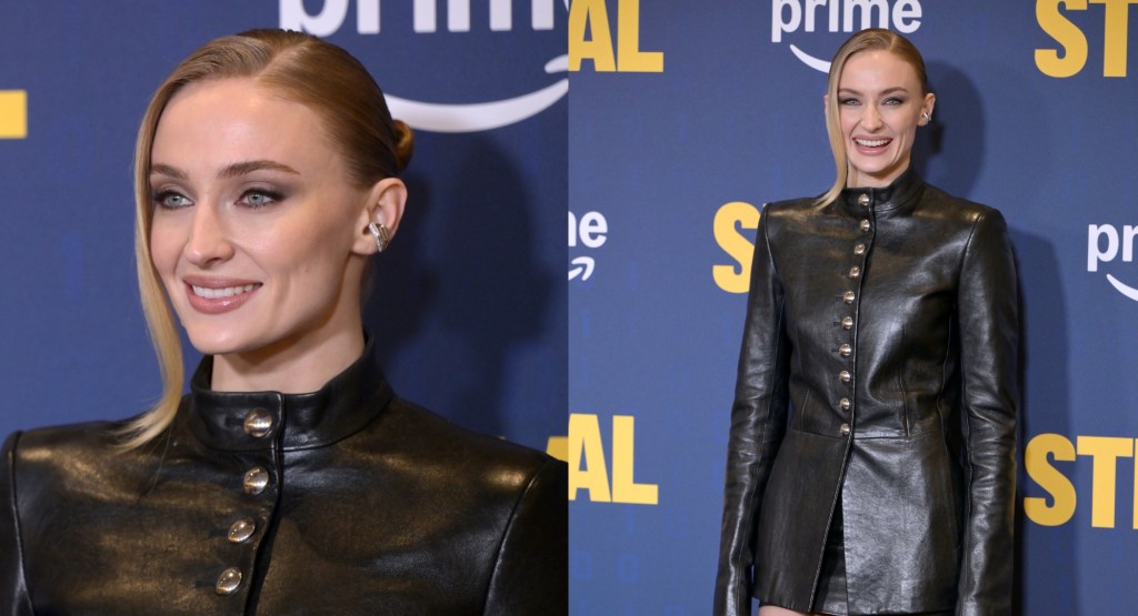 Sophie Turner channels contemporary edge in leather Khaite look