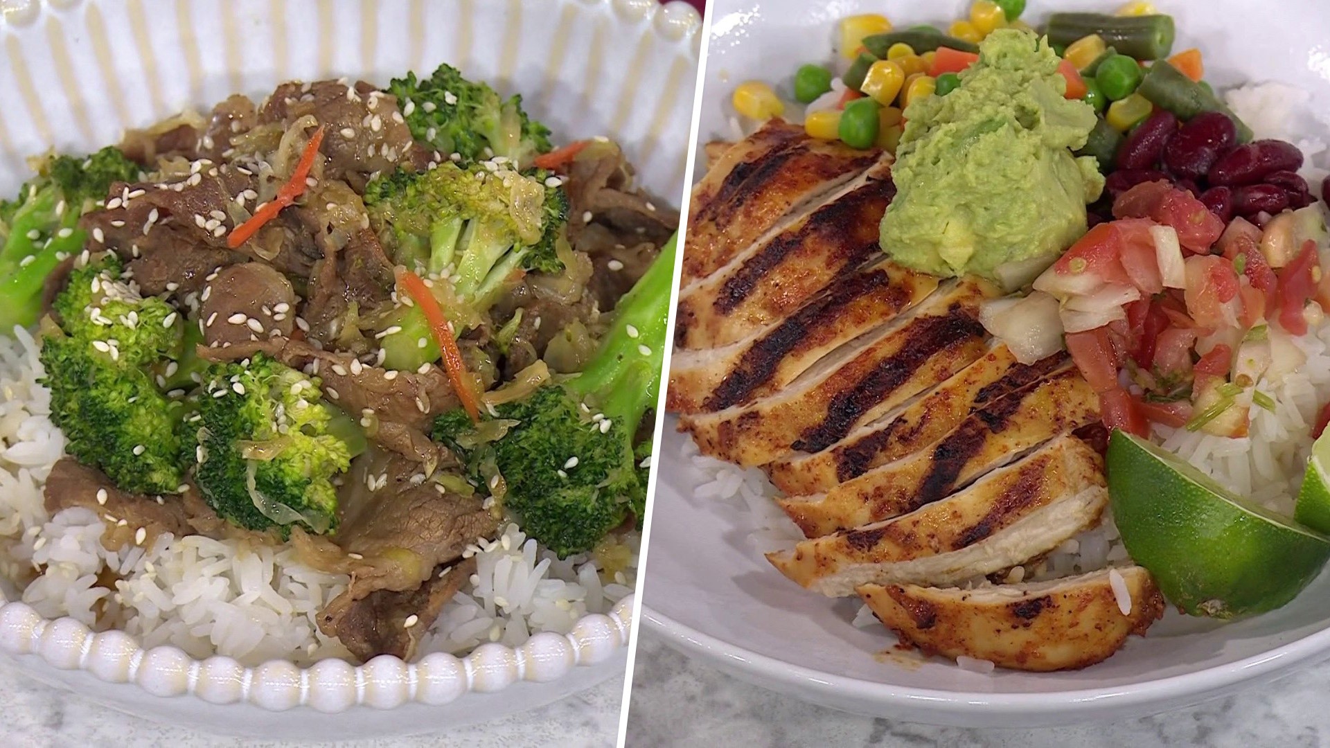 Whip up 2 take-out favorites at home: stir fry and burrito bowls