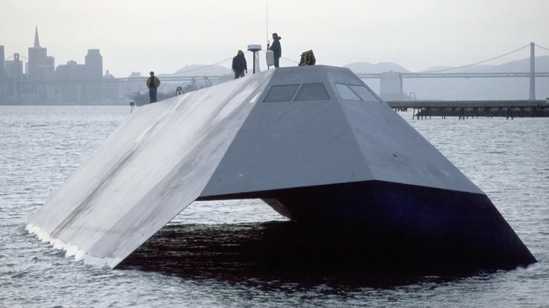 This jet-inspired experimental stealth ship was built in secret 40 ...