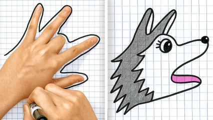 Creative drawings made from unexpected hand positions!
