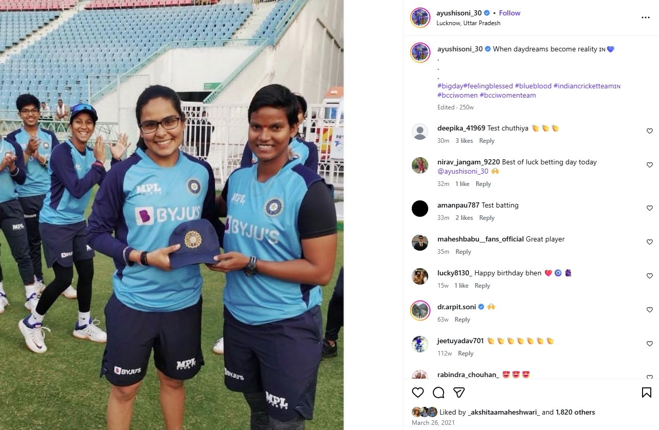 Who is Ayushi Soni? Gujarat Giants batter becomes first to be retired ...