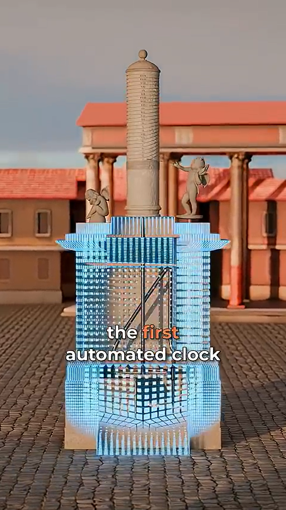 Automated clock from the Roman Empire