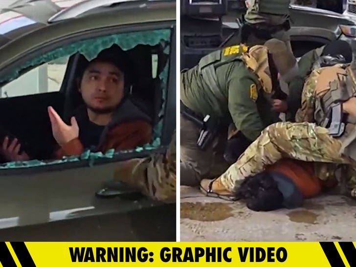 CBP agents violently drag men into custody at Minneapolis gas station ...