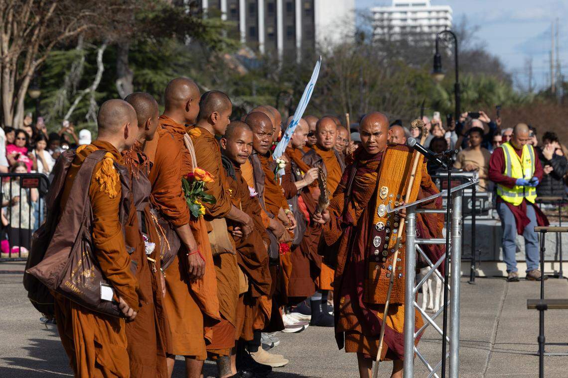 Do they talk? Can you pet the Peace Dog? What to know as monks near ...