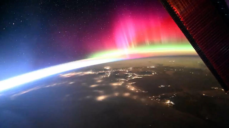 Astronaut captures aurora from space days before mission set to end
